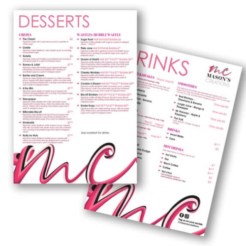 Menu design - Ideas, planning & methodology - Northstar Design